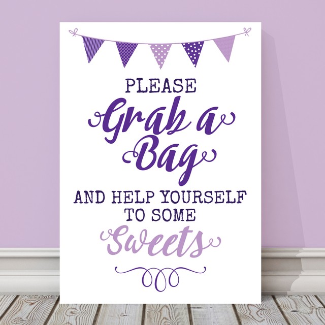 Sweet 16 Candy Buffet Signs